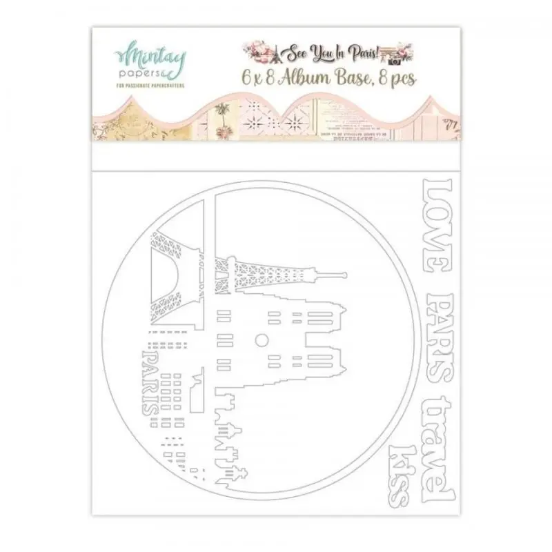 Die-cuts chipboard See You In Paris Mintay Base Album 15x20cm