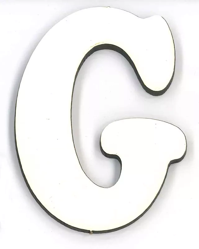 Letra G en tablero blanco